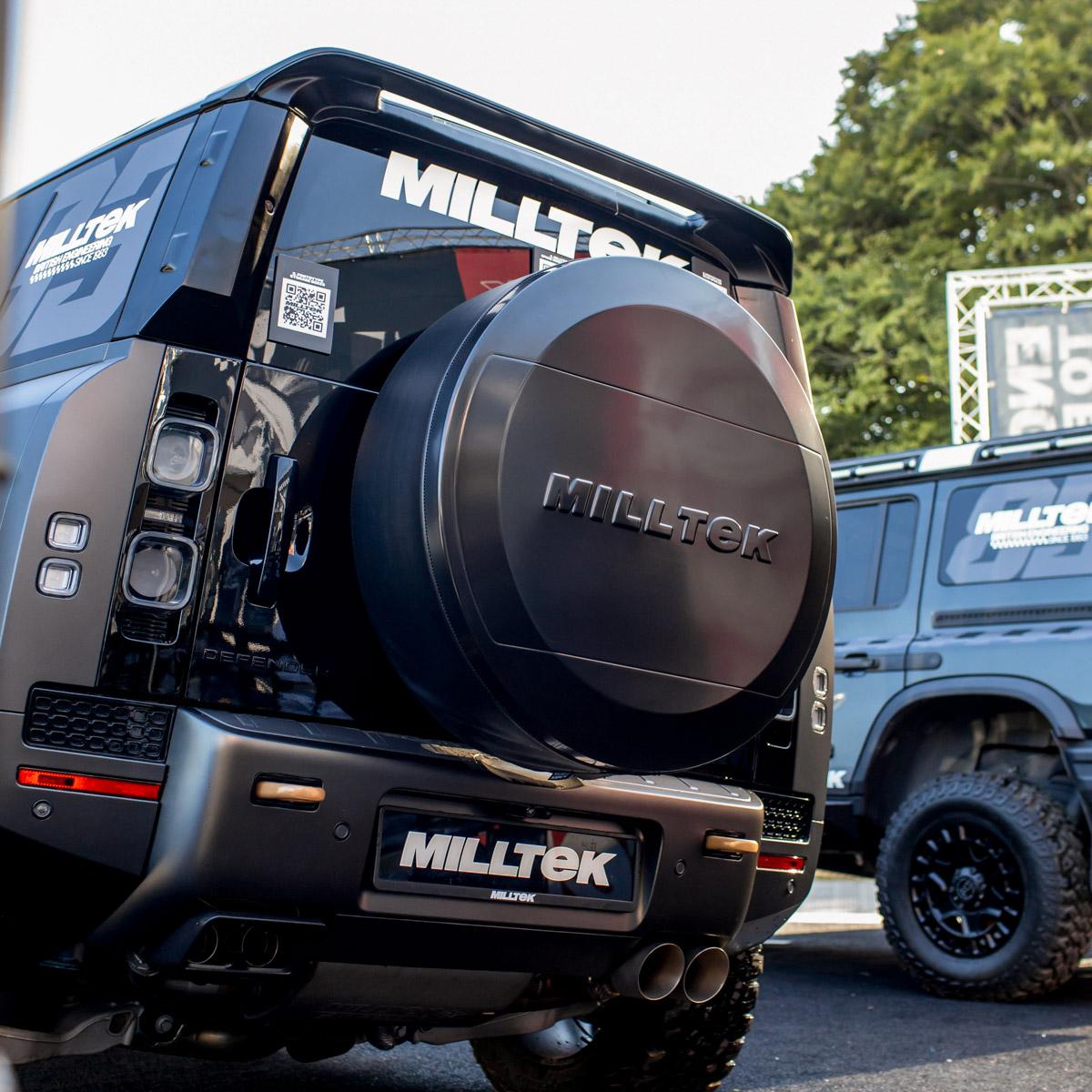 Milltek Embossed Spare Wheel Cover - Satin Black | MDWC002