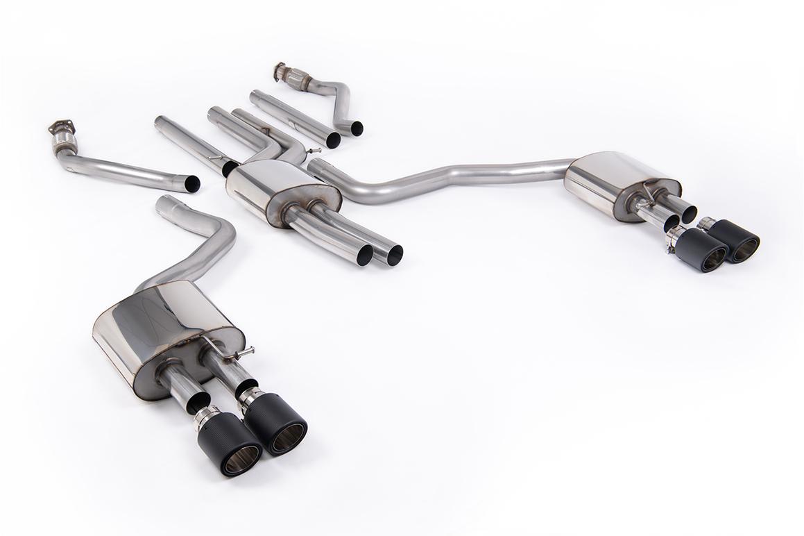Audi A6 3.0 TFSI C7.5 - Resonated Cat Back with Carbon Trims | SSXAU1059