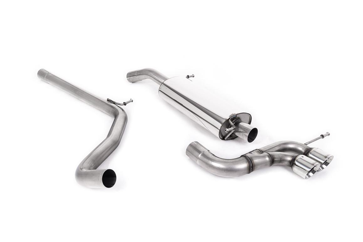 Non-Resonated (Louder) Cat-Back Exhaust System with Twin Polished Tips ...