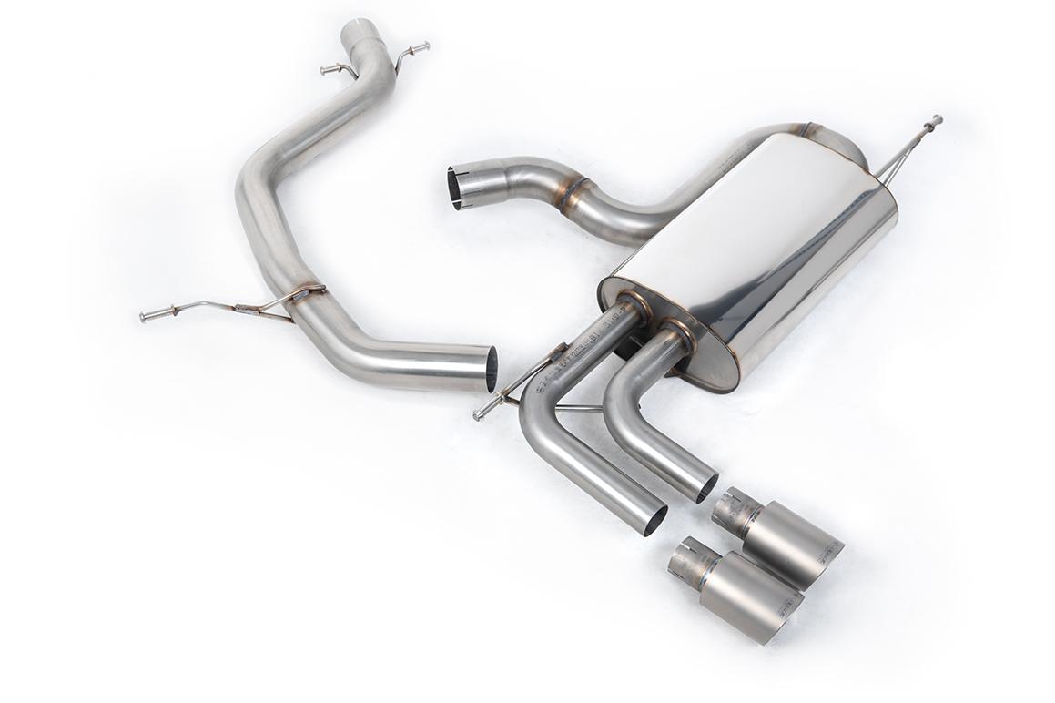 Non-Resonated (Louder) Cat-Back Exhaust System with Titanium Tips ...