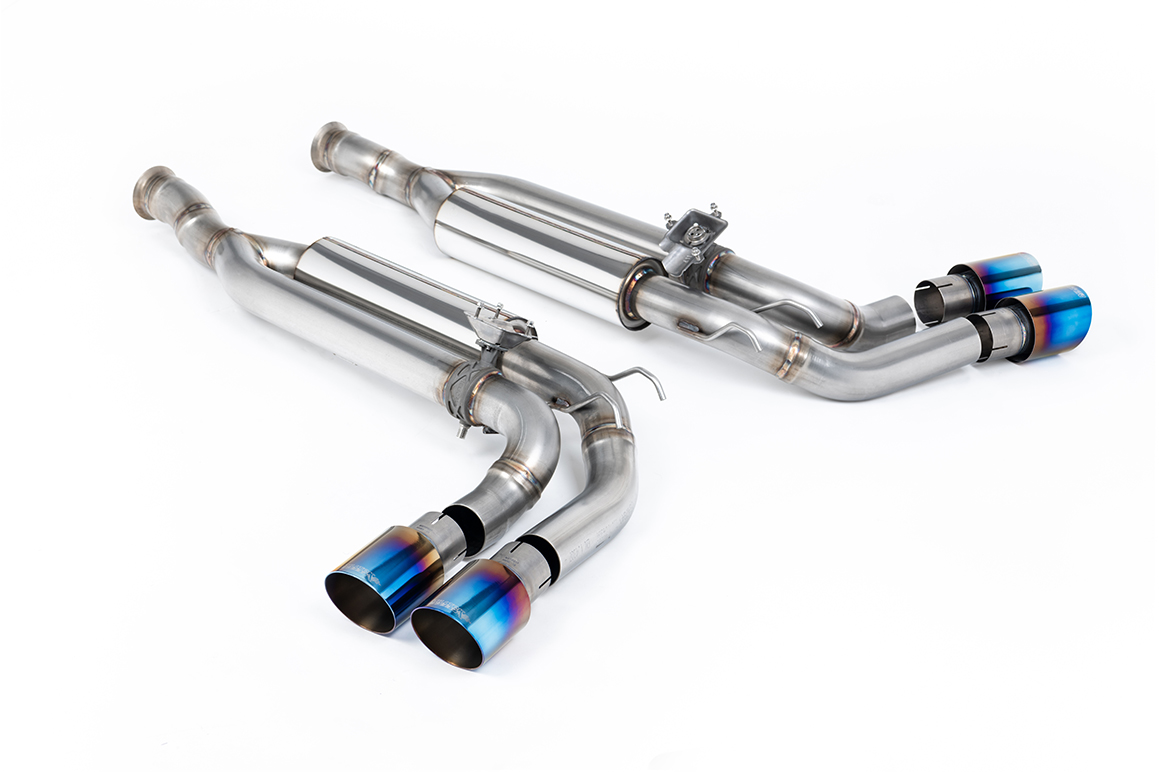 Cat-Back Exhaust System with Burnt/Blue Titanium Trims | SSXMZ167