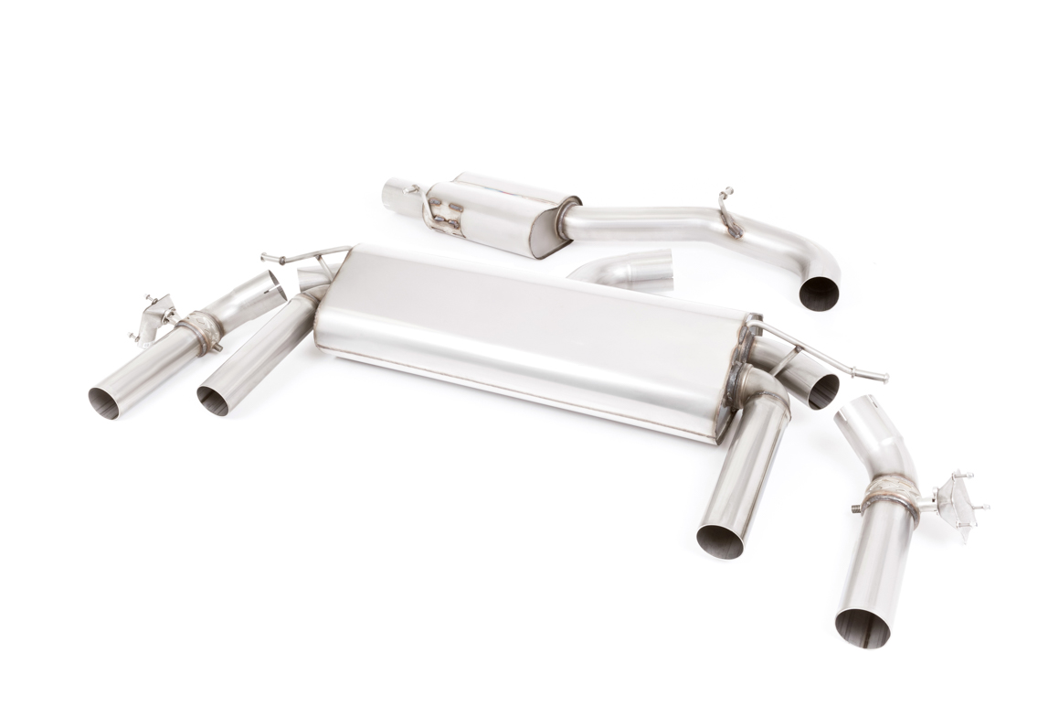 Resonated (Quieter) GPF/OPF-Back Exhaust System with GT-100 Polished ...